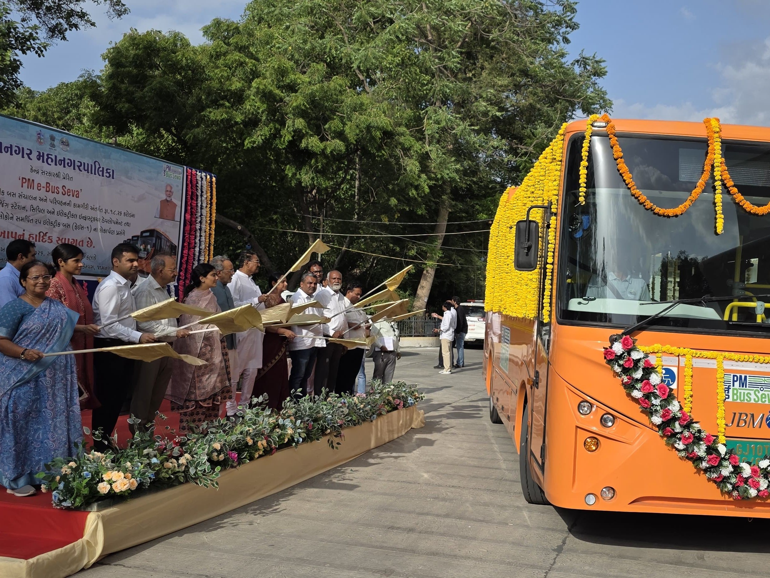 Jamnagar PM e-Bus Service Launch | Electric Buses Start Today