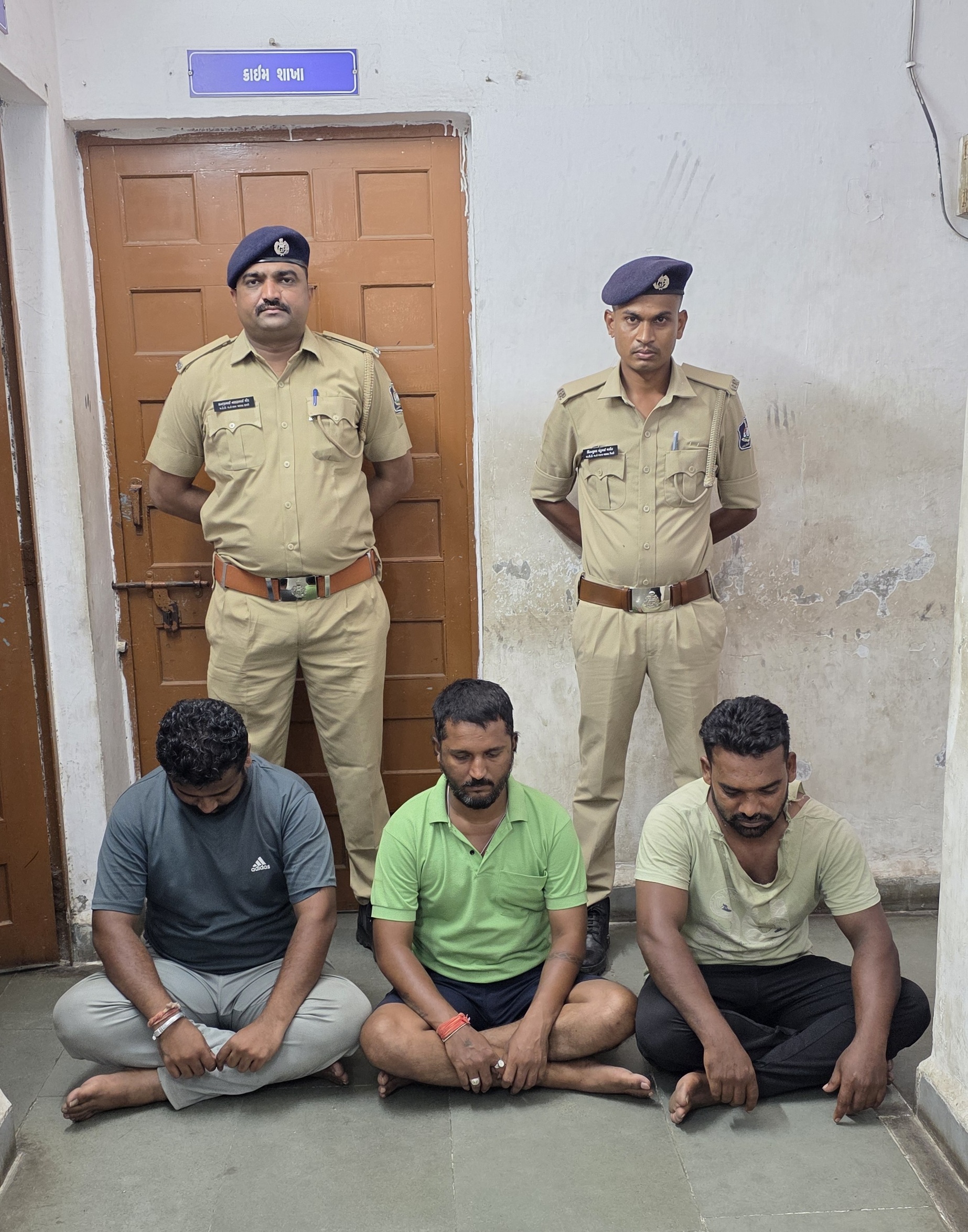 A raid was conducted on a gambling den.