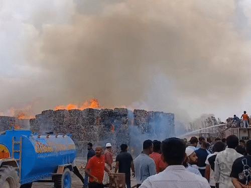Wankaner Paper Mill Fire: Waste Catches Blaze | Morbi Fire Brigade Called