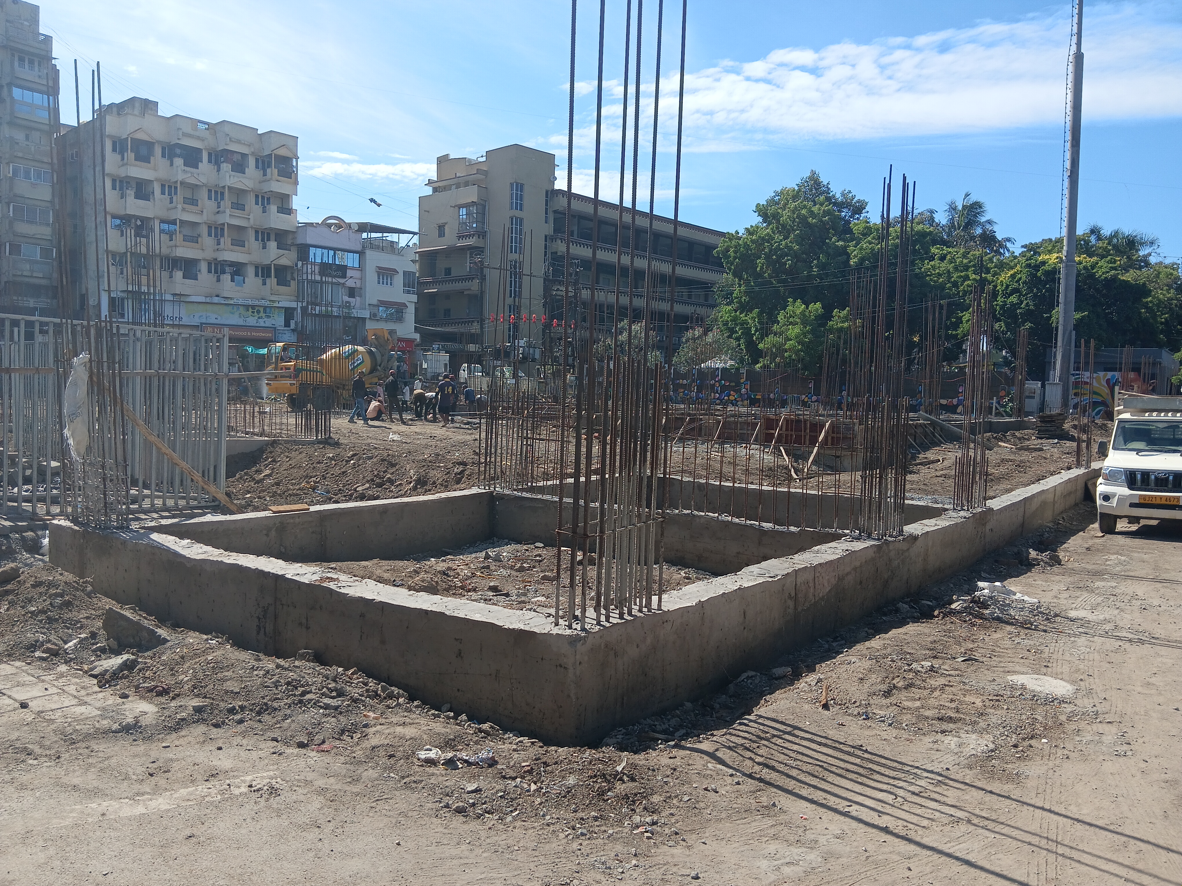 Work on multi-level parking has begun.