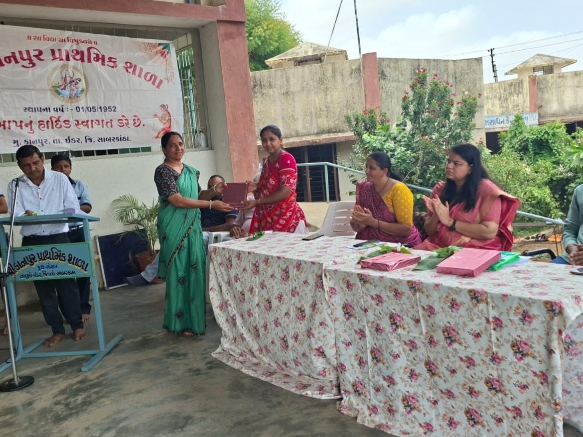Kanpur Village School Admission Drive: Bag Distribution & Tree Plantation